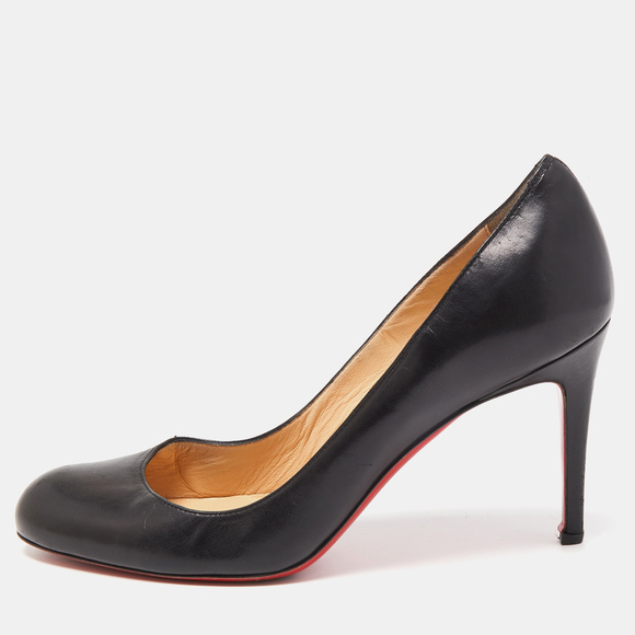 Christian Louboutin | Shoes | Christian Louboutin Black Leather Simple ...